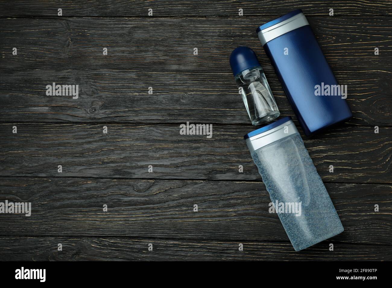 Concept of men's hygiene on wooden background Stock Photo - Alamy