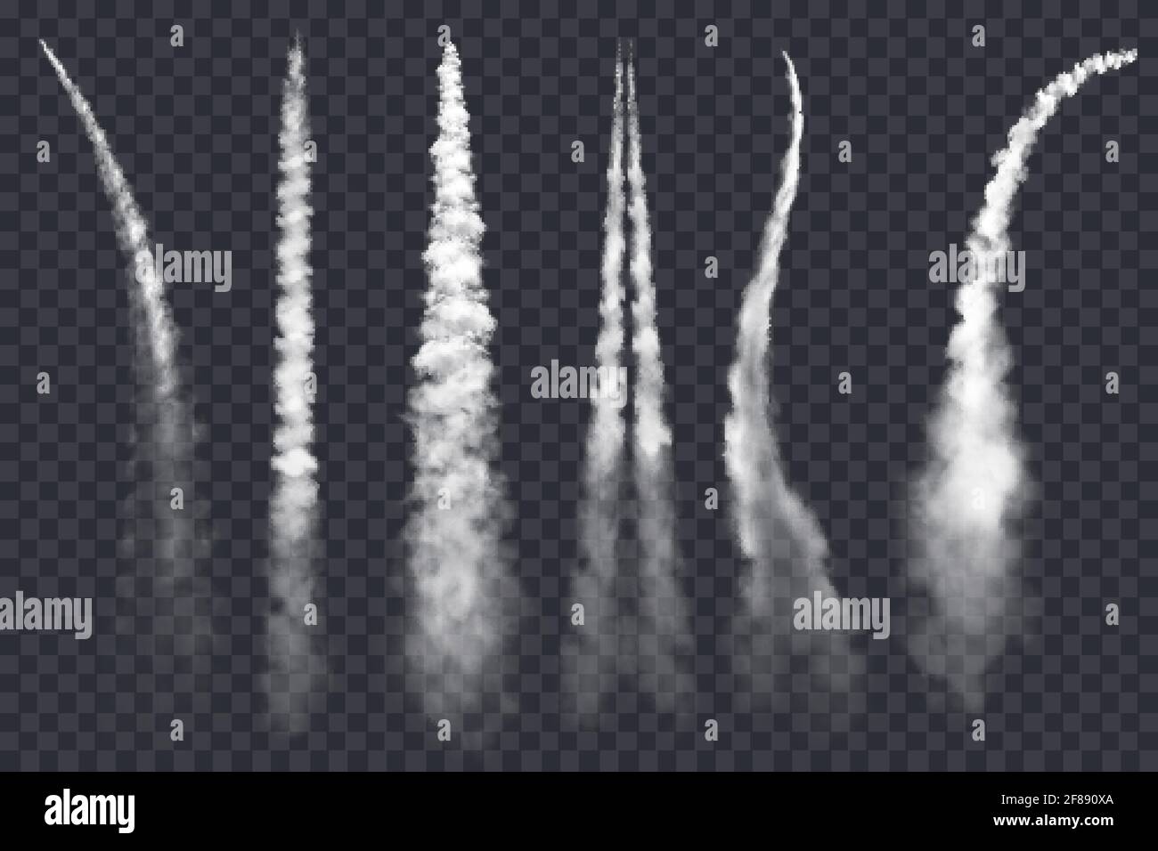 Aircraft airplane vapour trail trails contrail contrails Stock Vector ...
