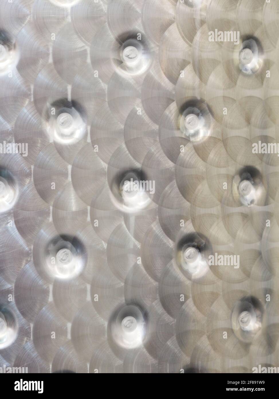 Industrial stainless dimpled tank surface with swirrled surface shine ...