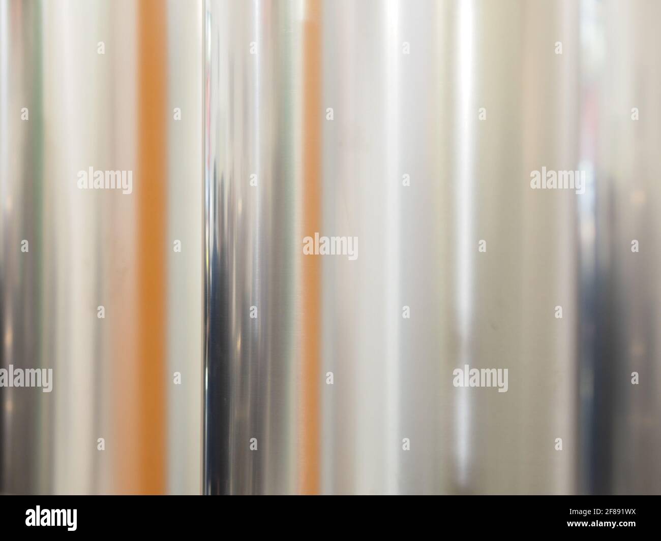 Industrial stainless tank surface with multi-coloured surface shine ...