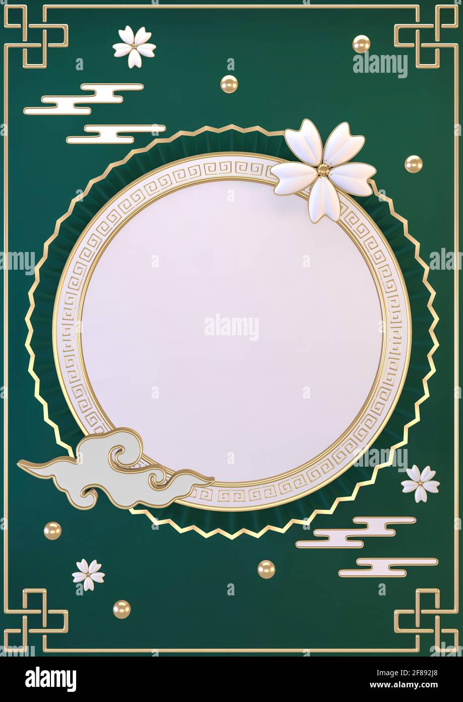 Display green vertical background Japanese style for show the product ...