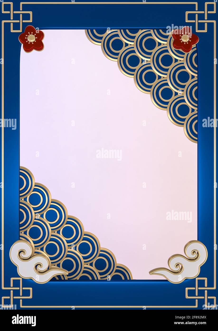 Display blue vertical background Japanese style for show the product ...