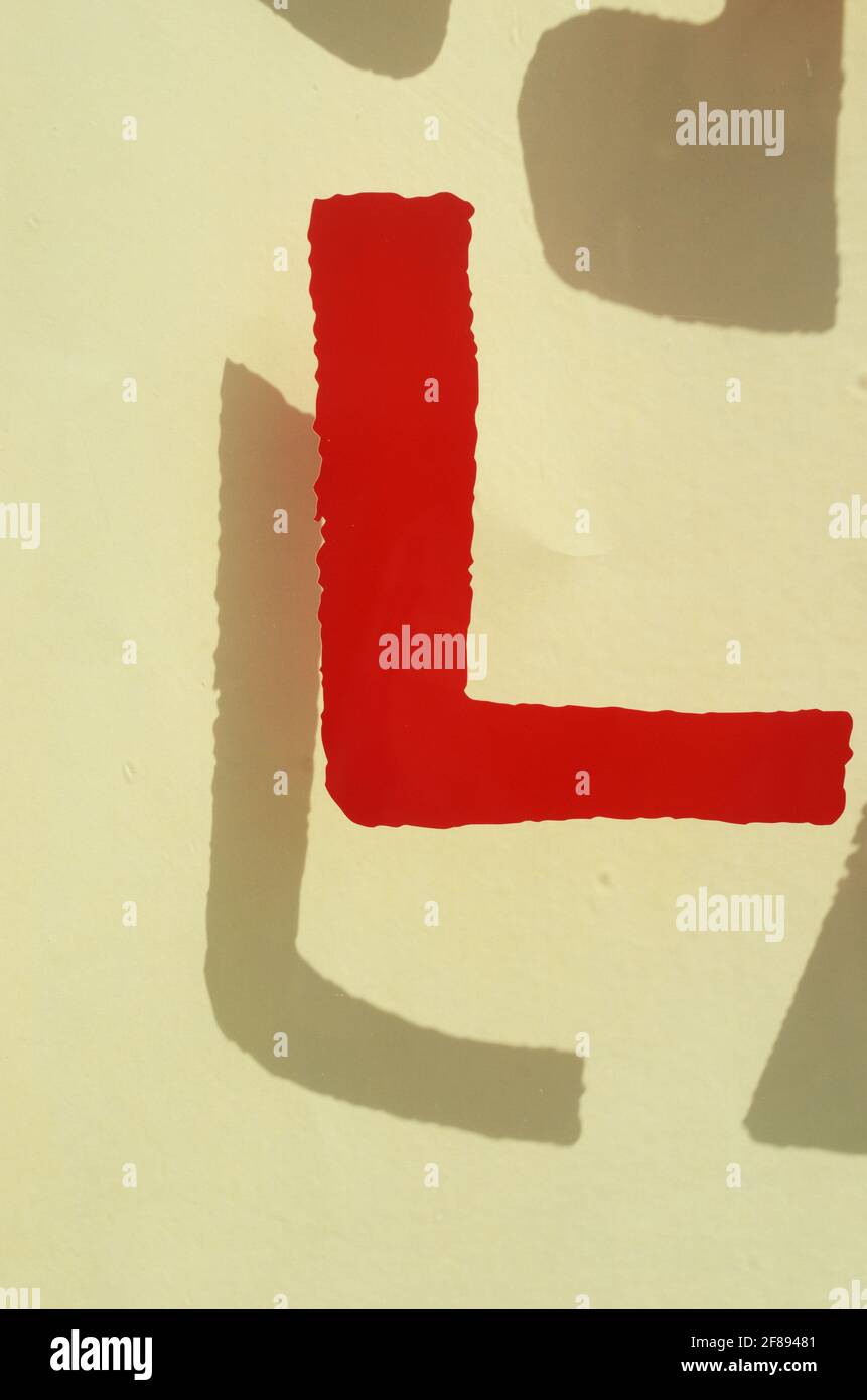 Red letter l hi-res stock photography and images - Alamy