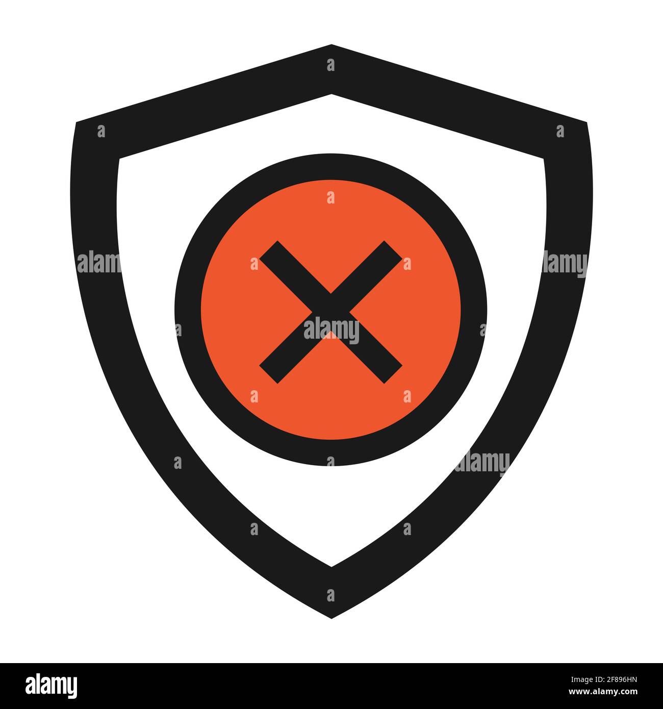 Shield protect icon, safety symbol, defense logo, web button, internet ...