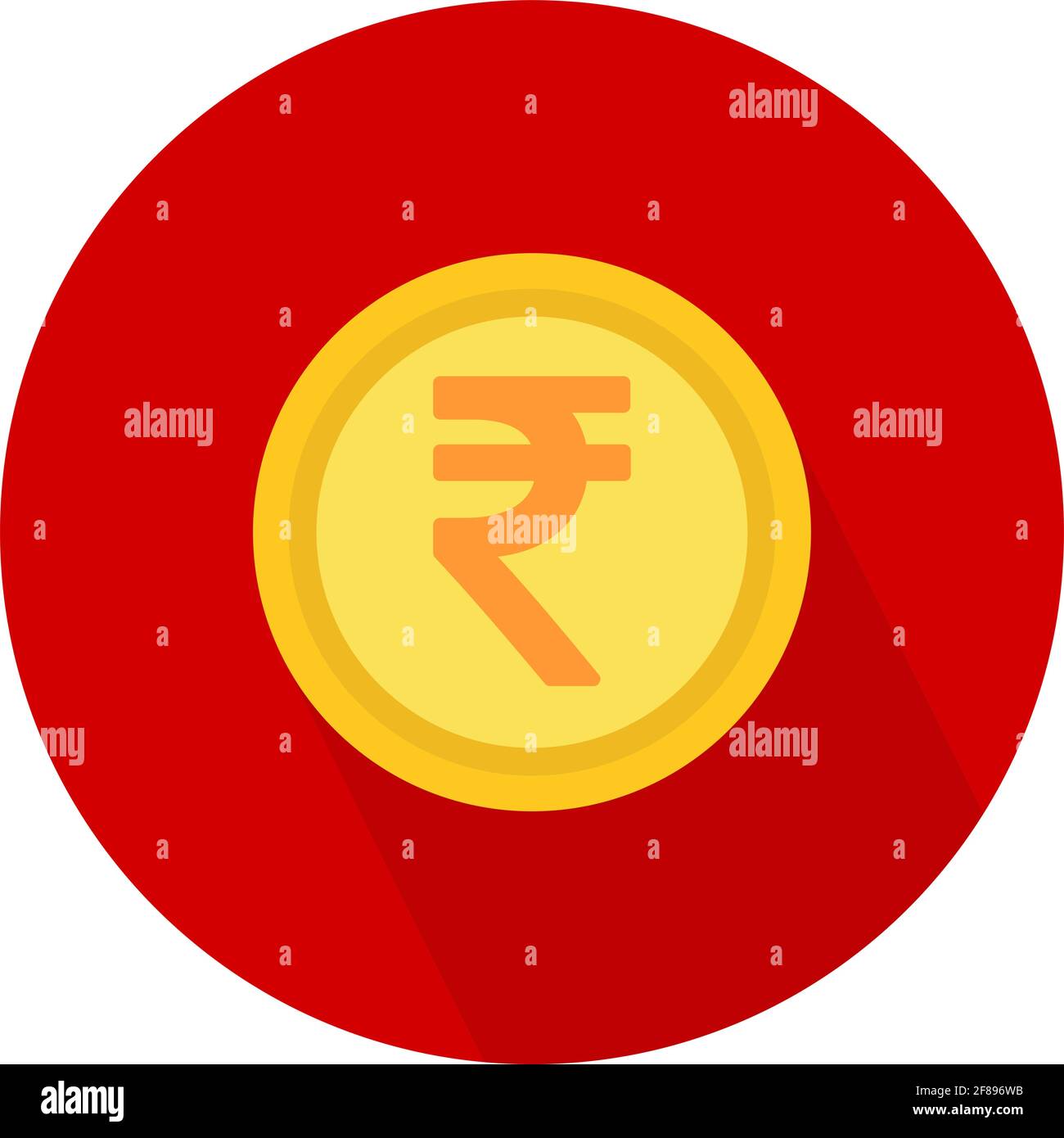 Indian rupee icon symbol isolated on white background. Vector money ...