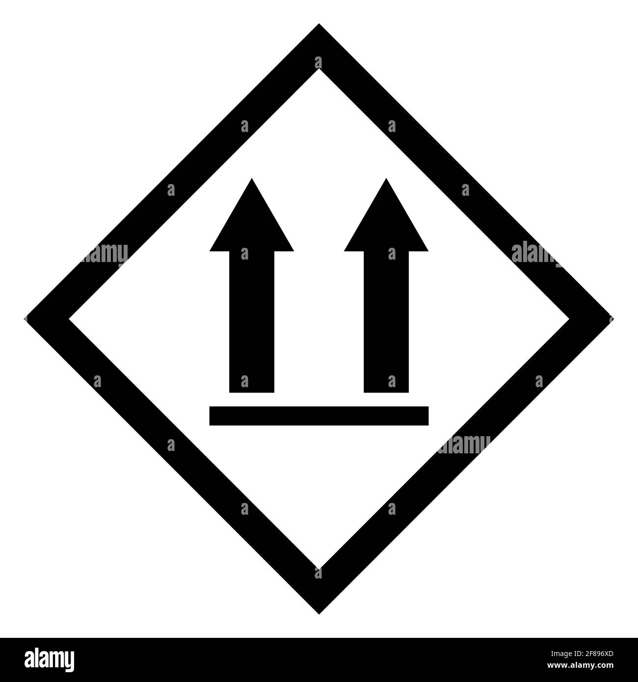 This side up warning flat icon isolated on white background. Package ...
