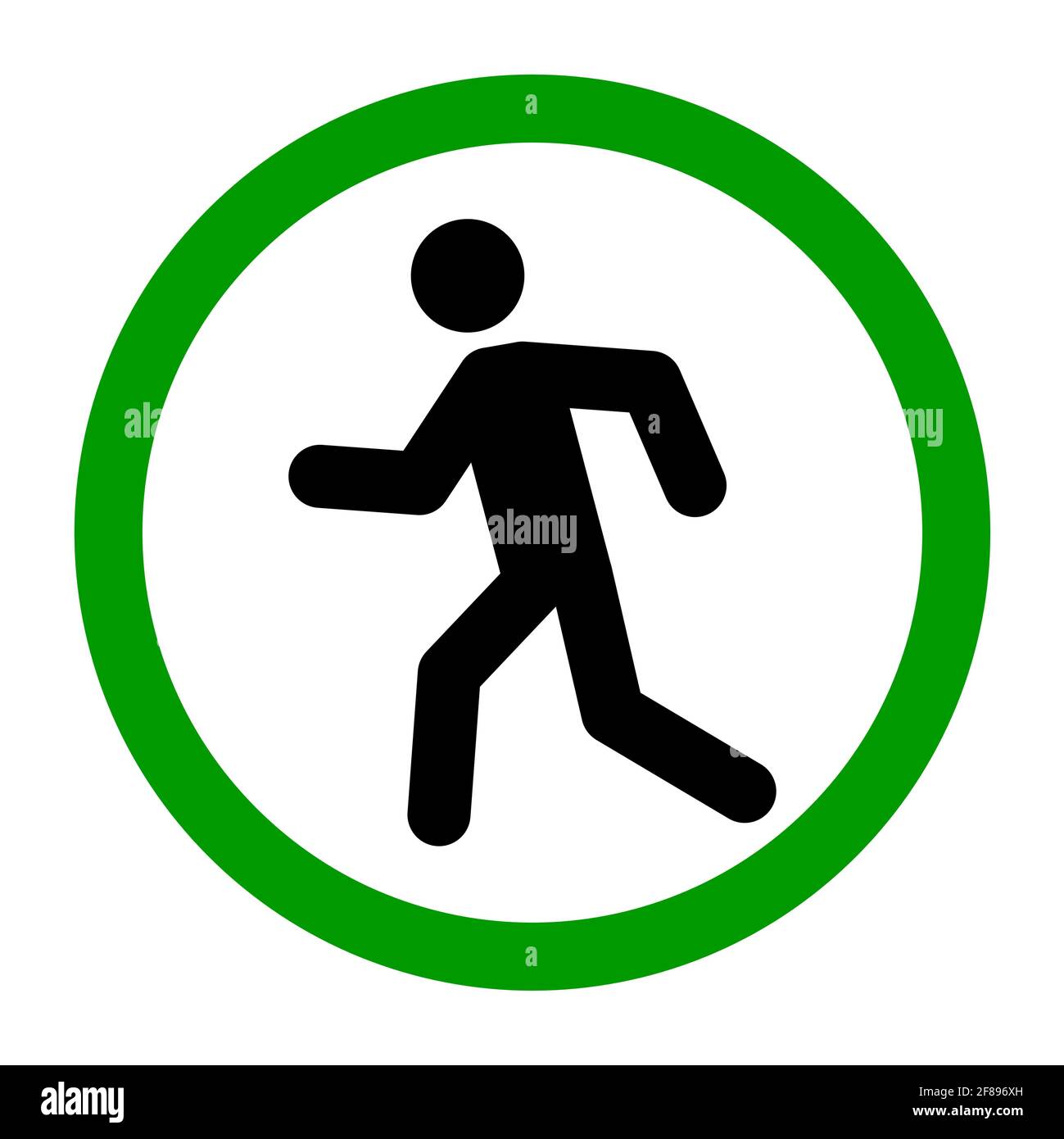 No walk icon access for pedestrians prohibition sign, vector ...