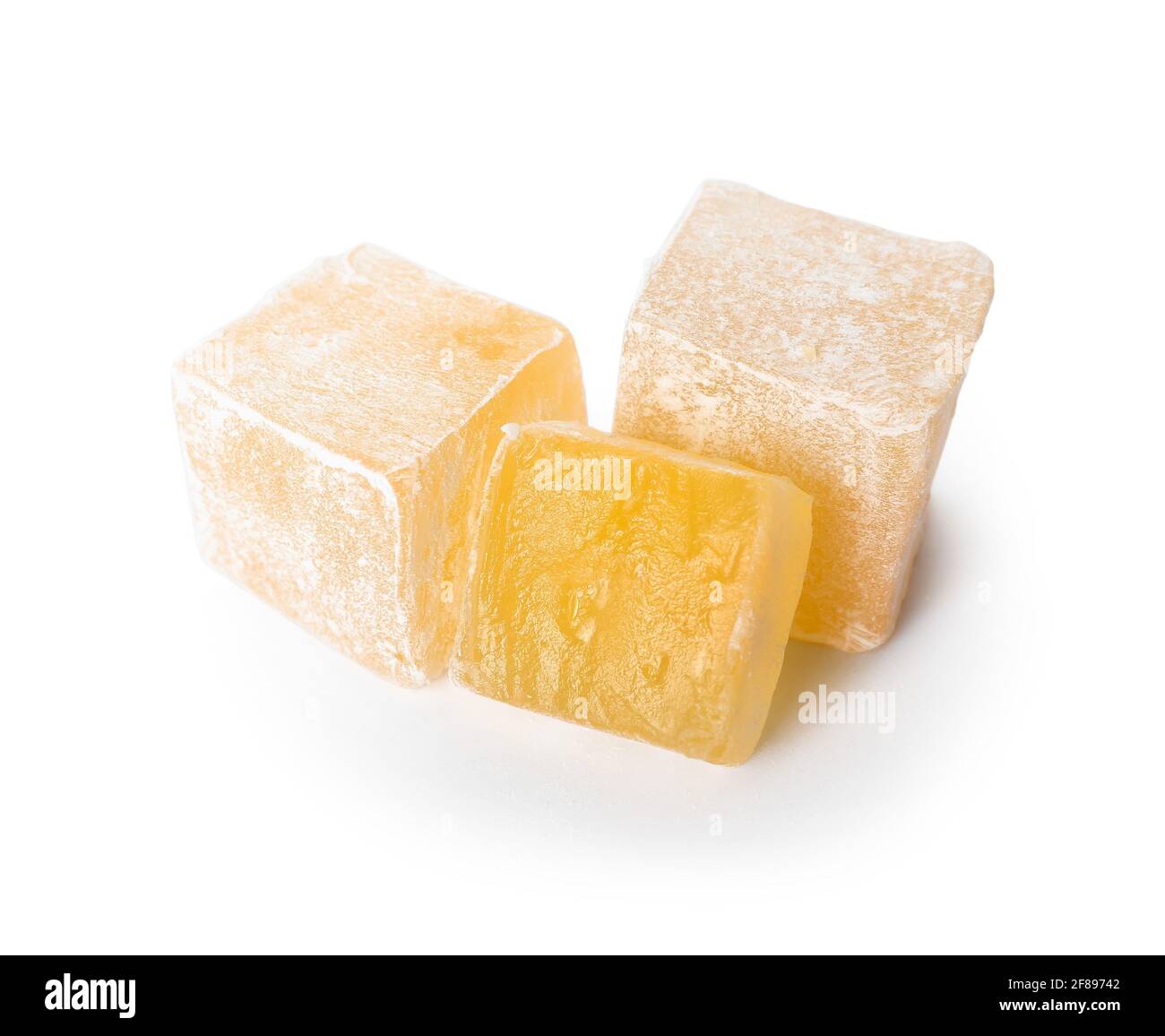 Turkish delight on white background Stock Photo - Alamy