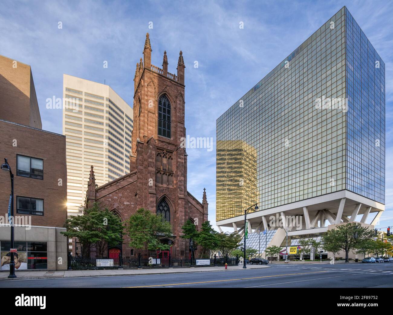 Christ Church, Main Street with the Stilts Building Stock Photo - Alamy