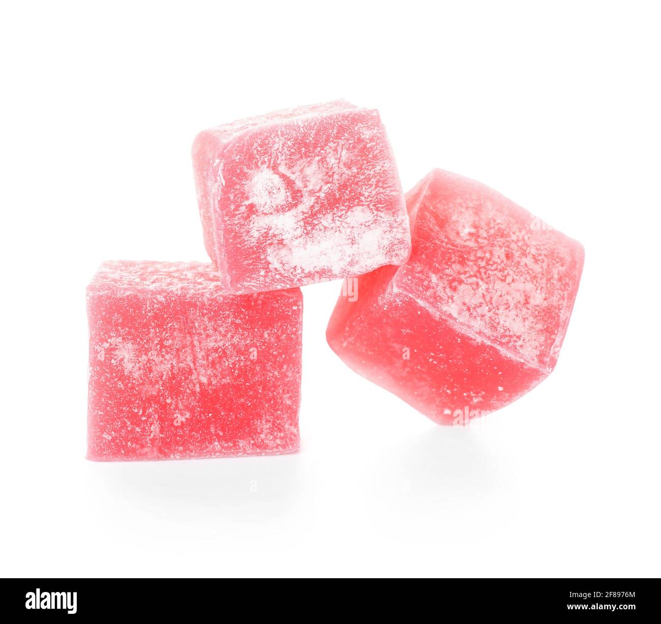 Turkish delight on white background Stock Photo - Alamy