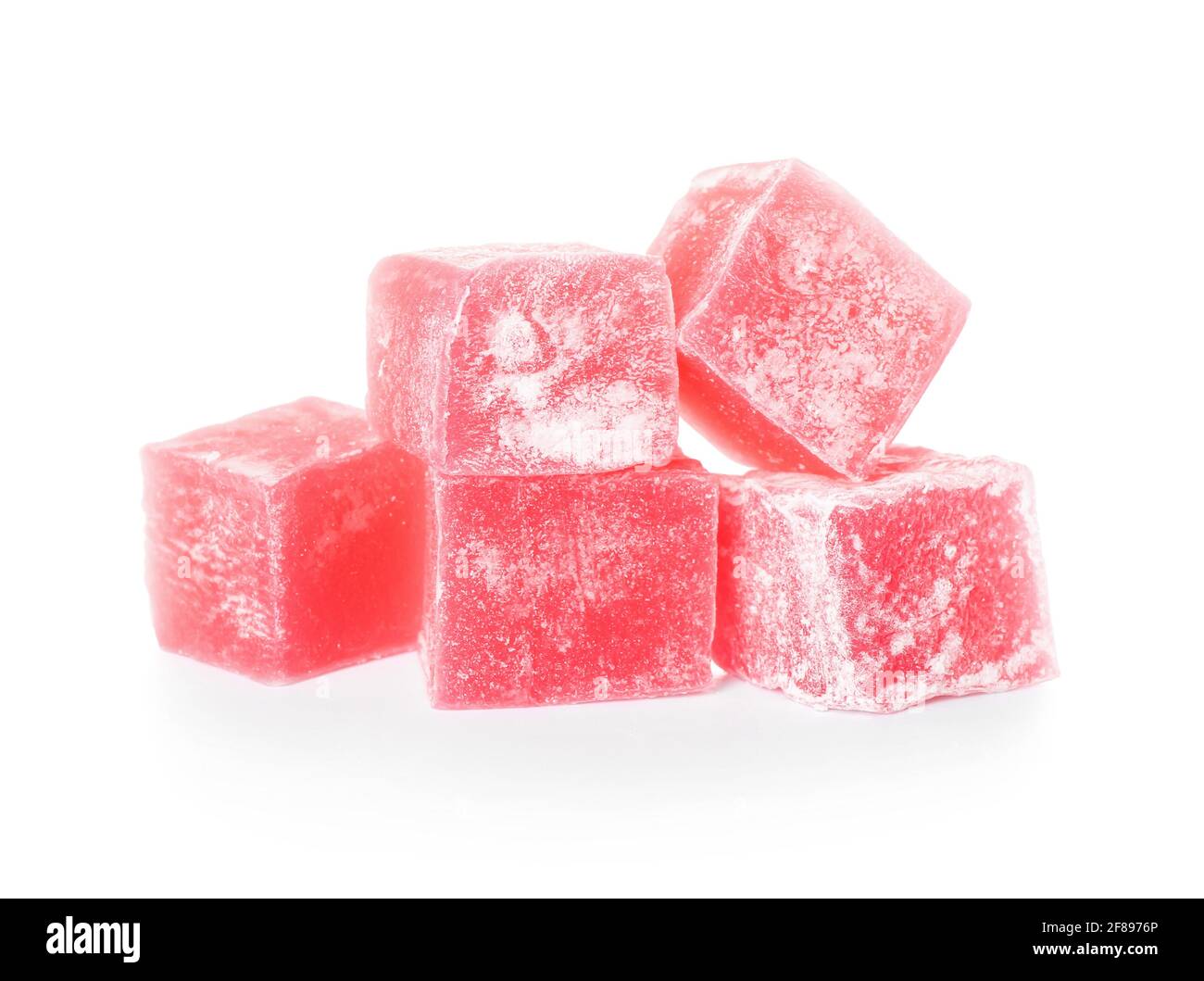 Turkish delight on white background Stock Photo - Alamy