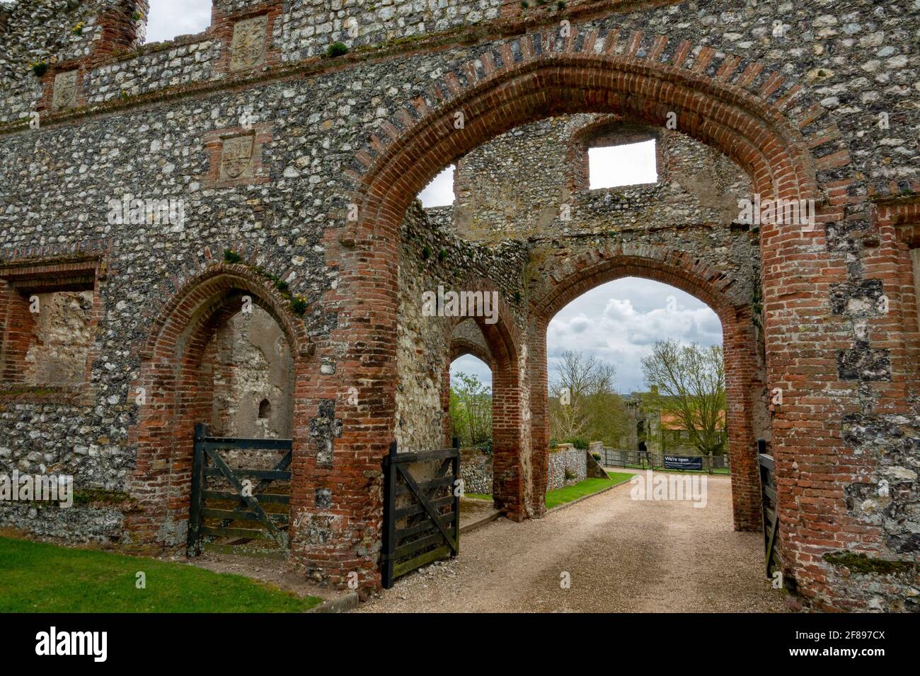 Gate house, Castle Acre Priory Stock Photo - Alamy
