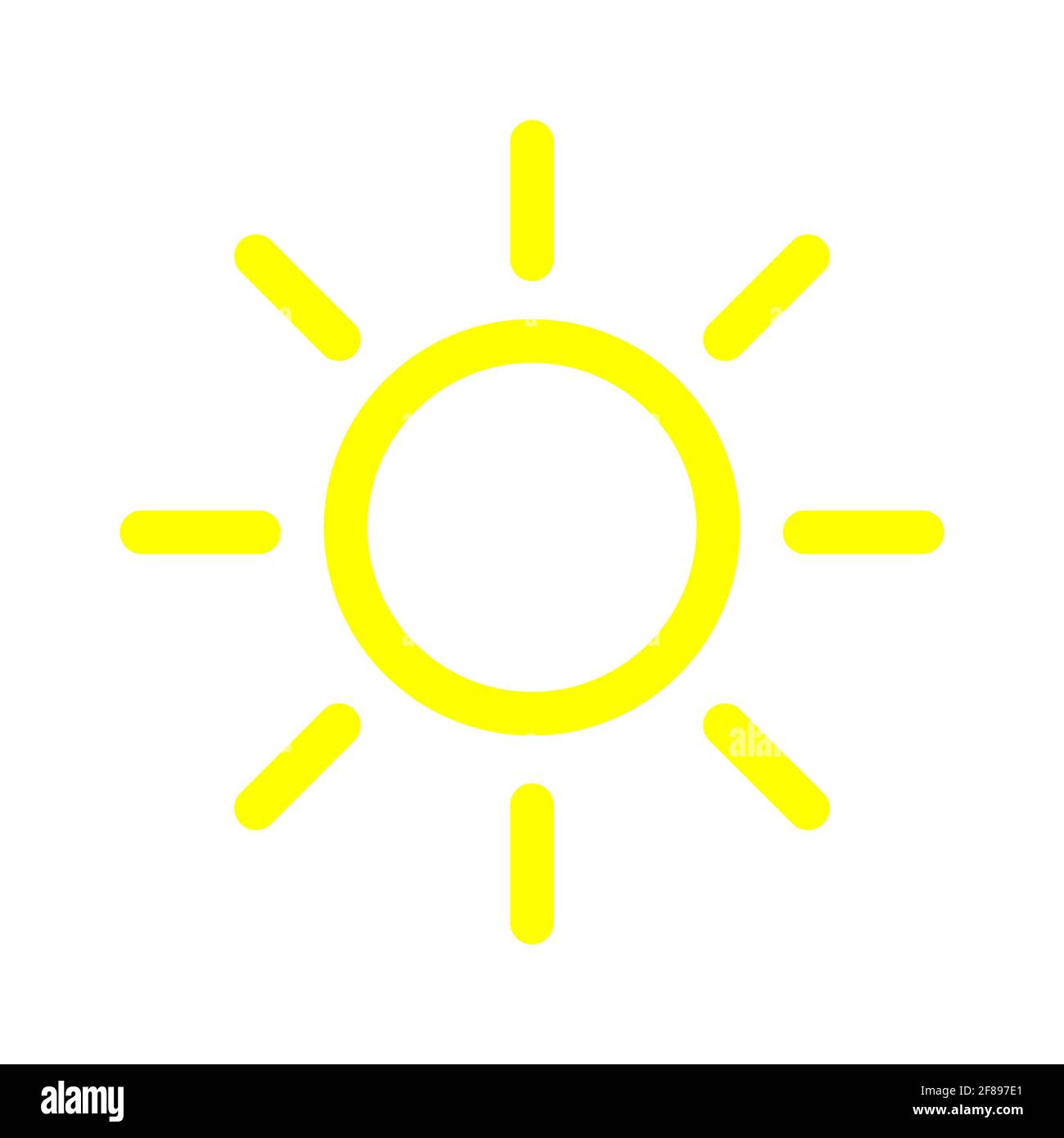 Brightness intensity icon. Isolated vector symbol on white background ...