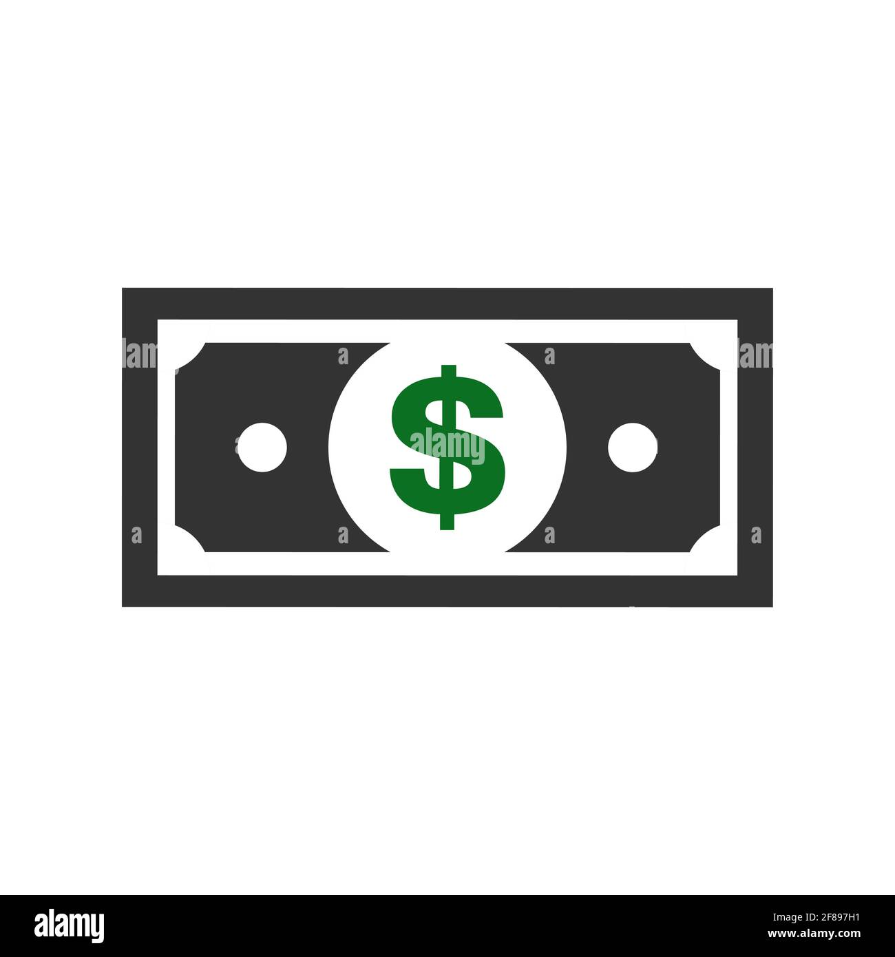 Modern dollar sign vector. Paper money symbol isolated on white ...