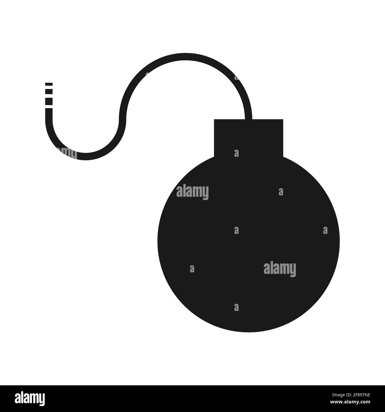 Bomb flat icon, isolated on white background. Vector illustration ...