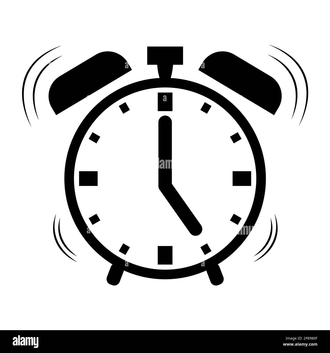 Modern alarm clock vector icon isolated on white background Stock ...