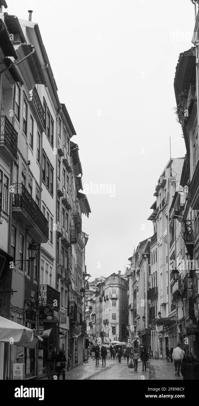 Old street in black and white Stock Photo - Alamy