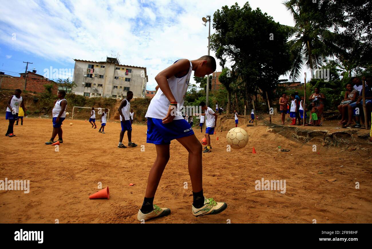 Kid playing soccer brazil hi-res stock photography and images - Alamy