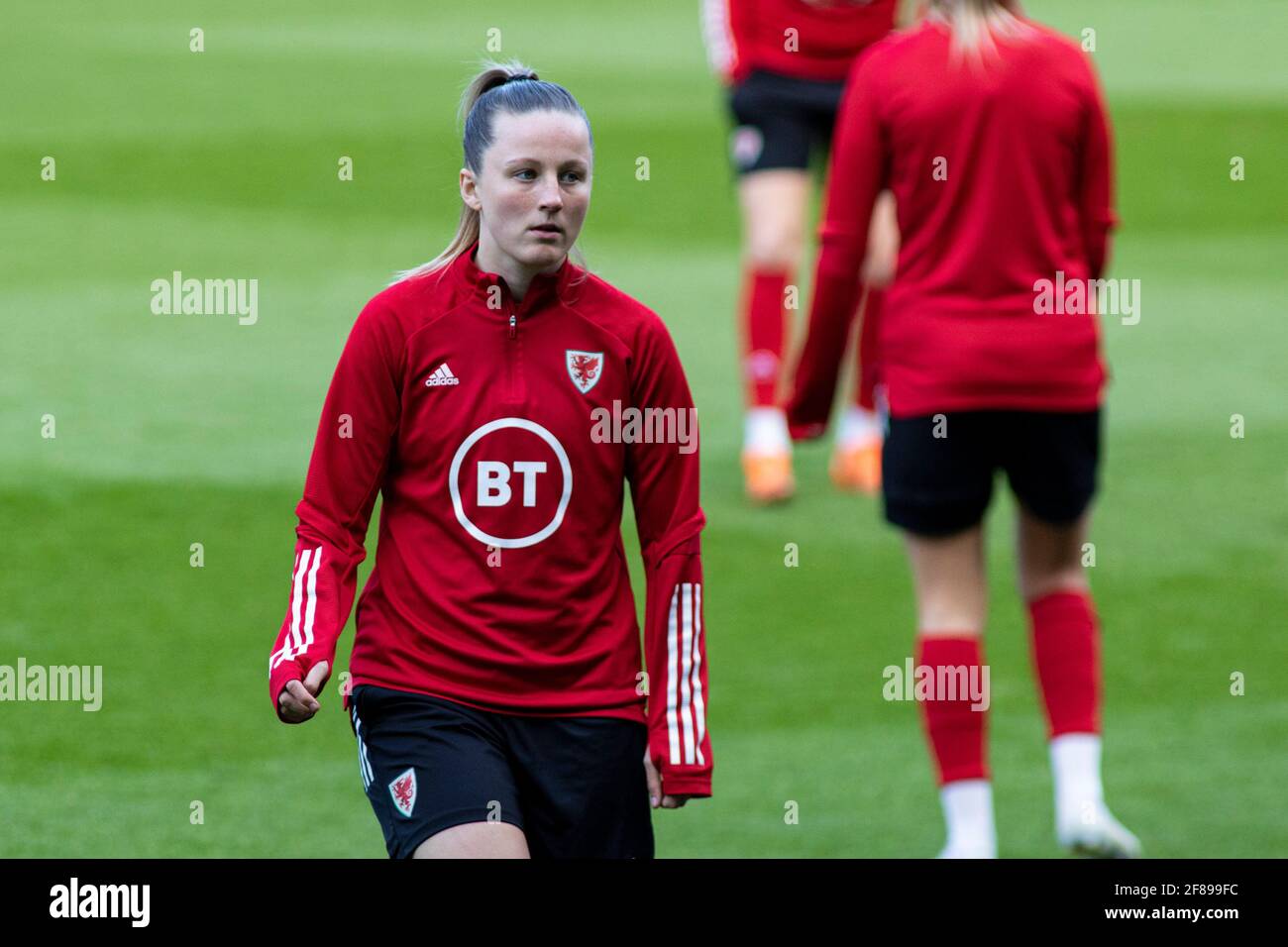 Cardiff, UK. 12th Apr, 2021. Anna Filbey of Wales during training Wales ...