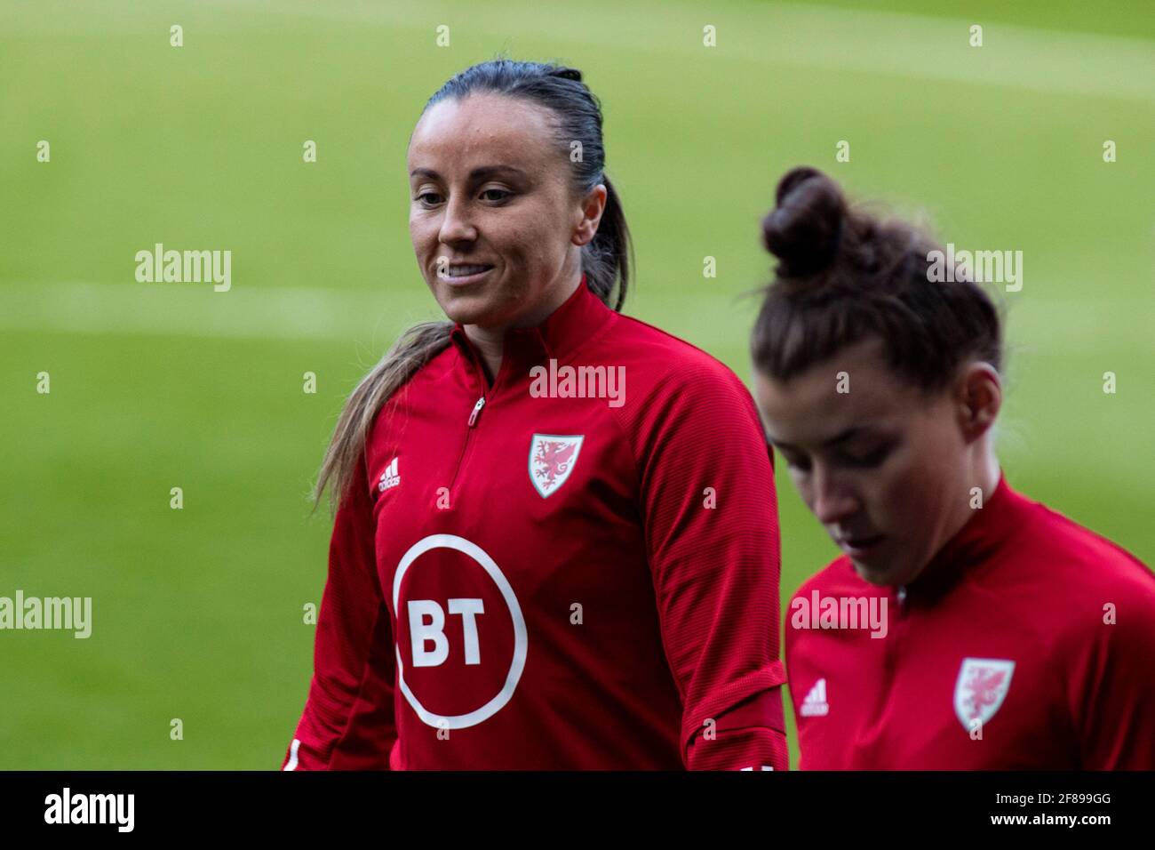 Cardiff, UK. 12th Apr, 2021. Natasha Harding of Wales during training ...