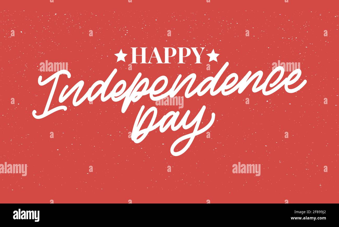 4th of july independence day lettering Stock Vector Image & Art - Alamy