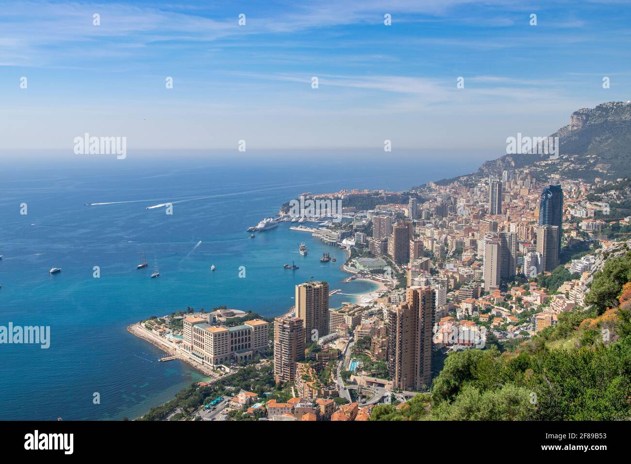 Panorama of Monaco from above Stock Photo - Alamy