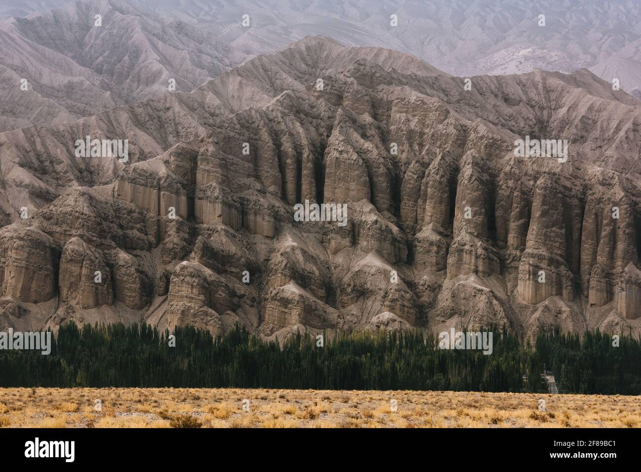 Eroded landscape and rock towers in Xinjiang, China Stock Photo - Alamy
