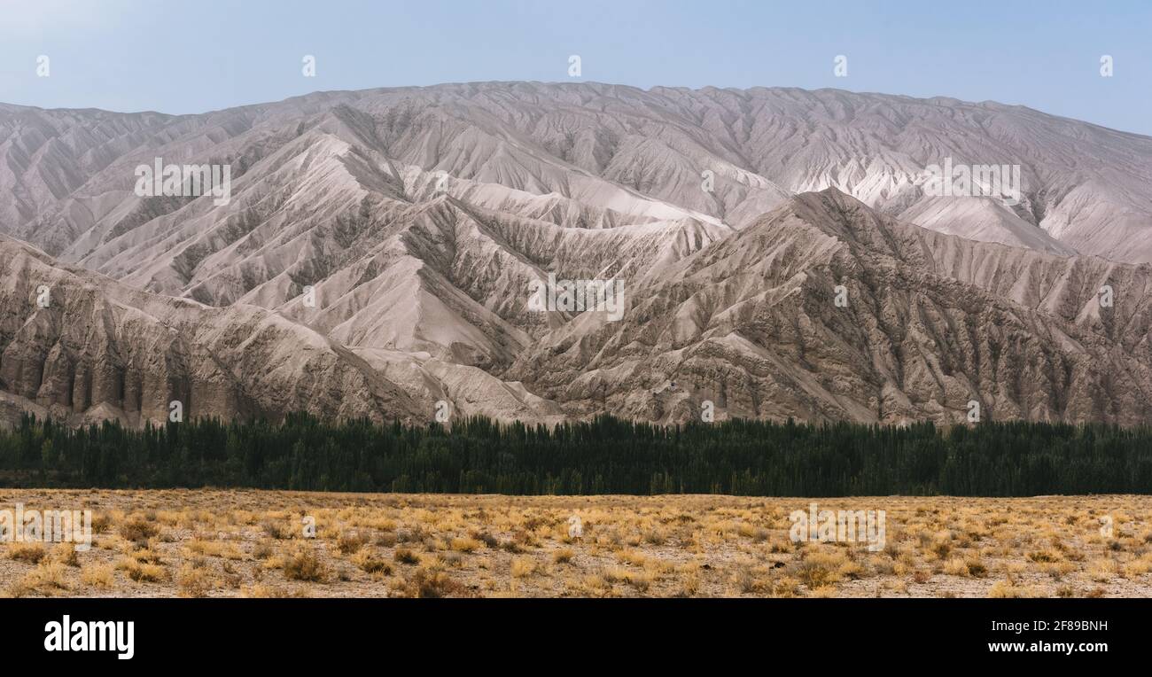 Eroded landscape and rock towers in Xinjiang, China Stock Photo - Alamy