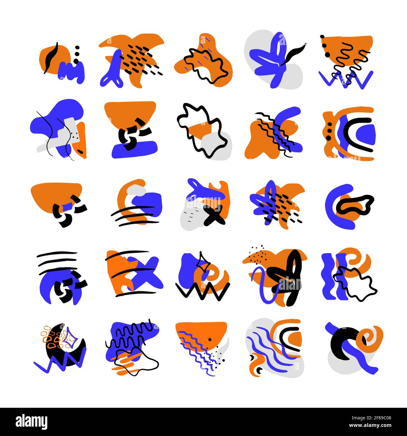 Geometrical vintage graphic shapes Cut Out Stock Images & Pictures - Alamy