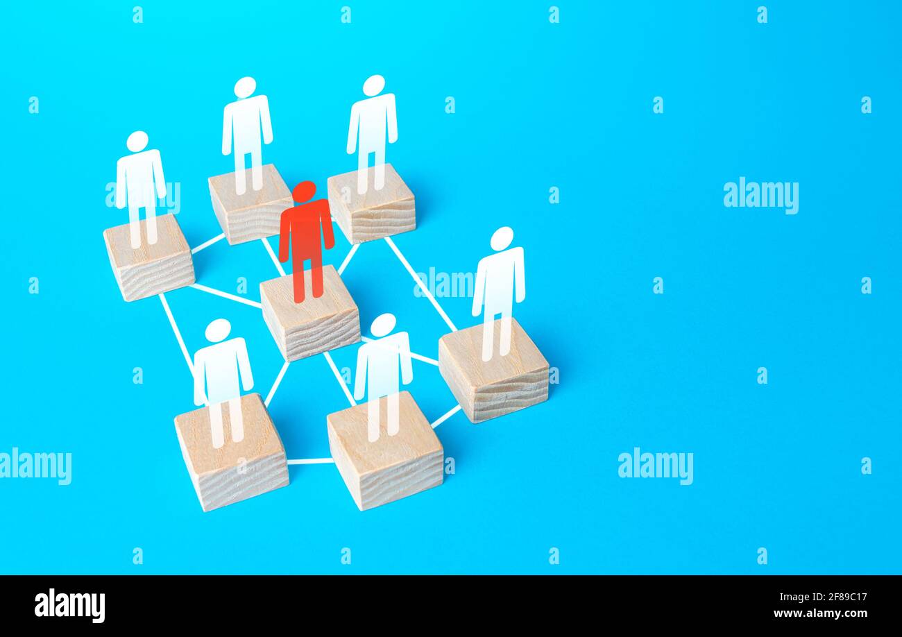 Leader and subordinate employees in a network of relationships ...