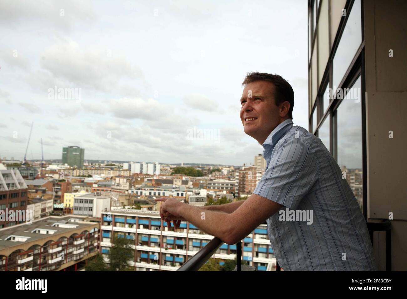 Tom McCarthy... writer at home in central London pic David Sandison 3/9 ...