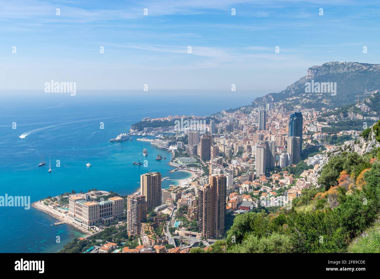 Panorama of Monaco from above Stock Photo - Alamy
