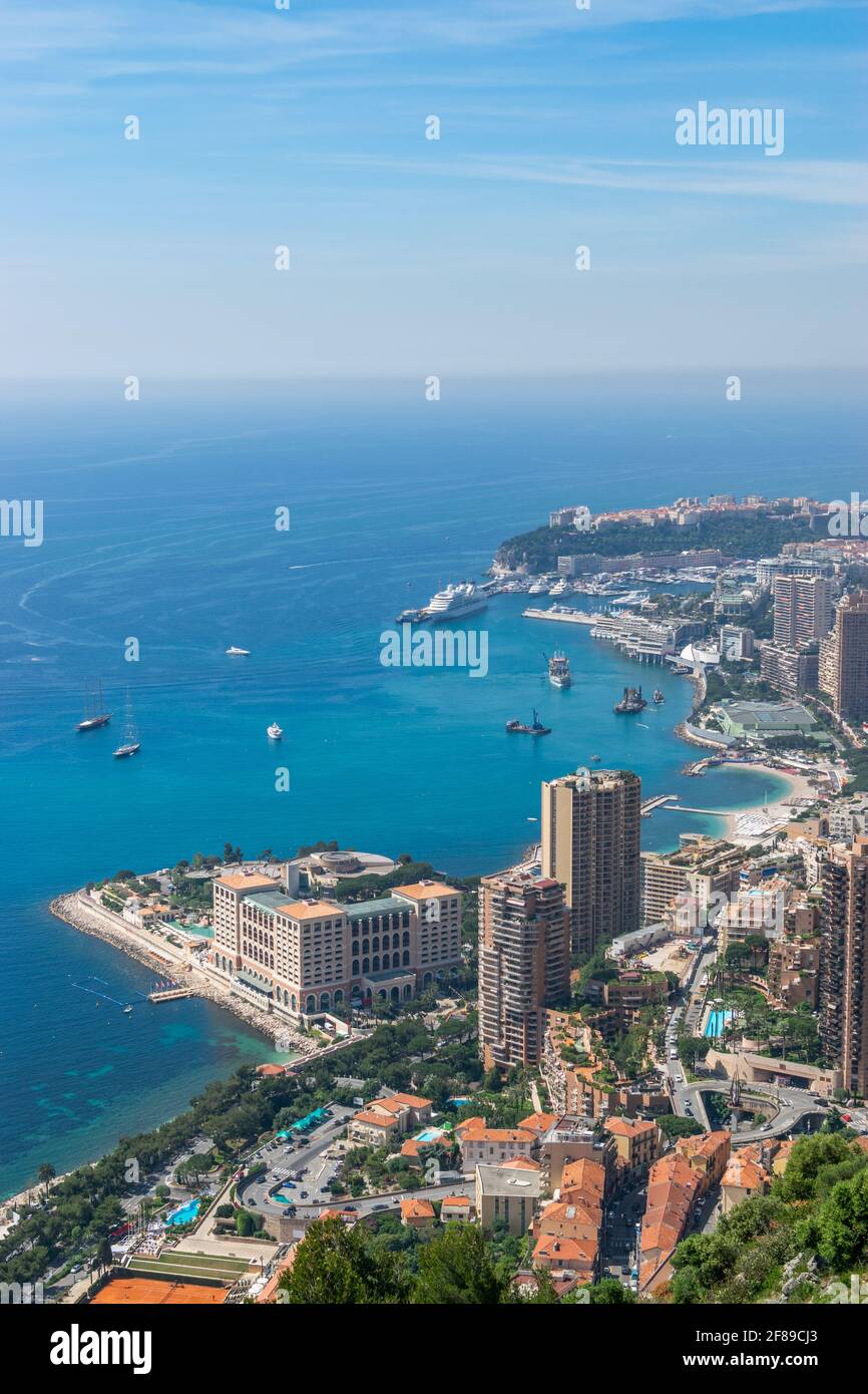 Panorama of Monaco from above Stock Photo - Alamy