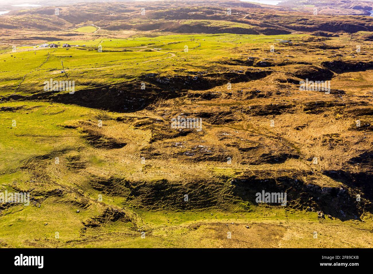 Aerial view of Dunmore Head by Portnoo in County Donegal, Ireland Stock ...