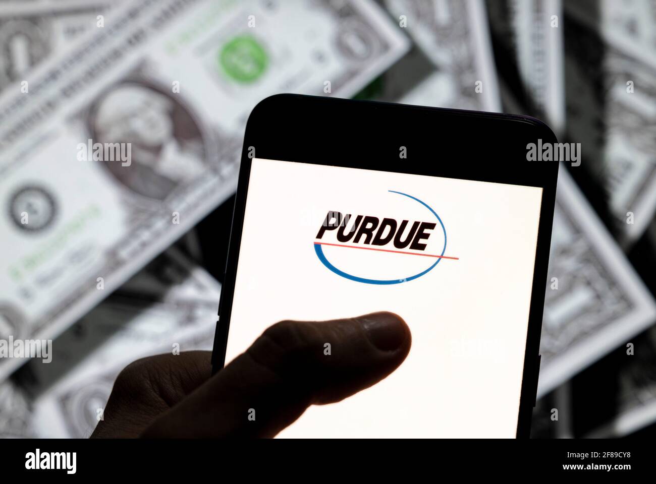 In this photo illustration, the American pharmaceutical company Purdue ...