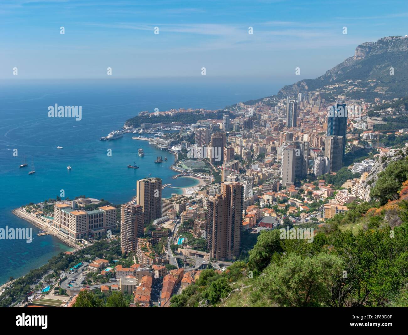 Panorama of Monaco from above Stock Photo - Alamy