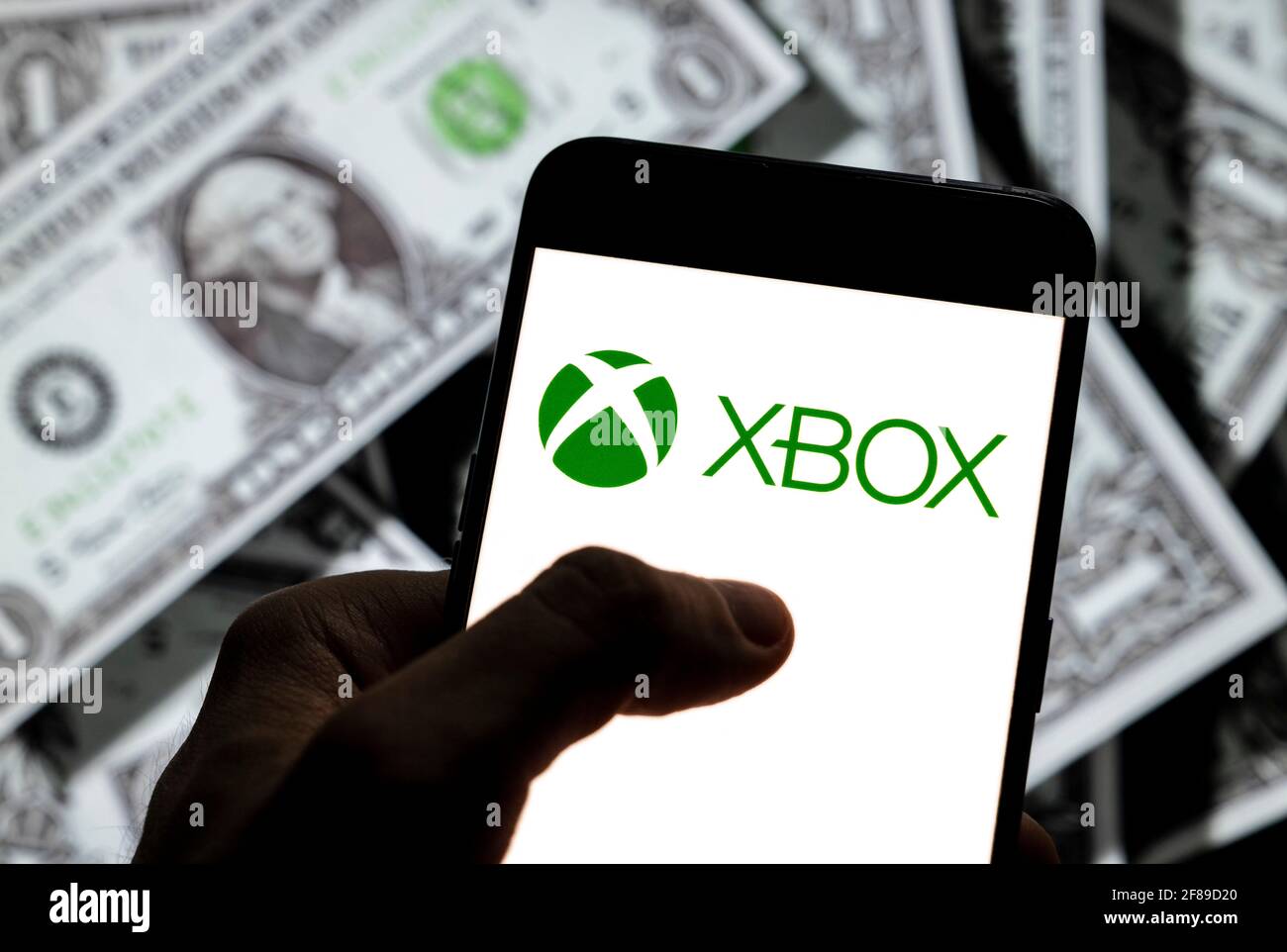 In this photo illustration, the American video gaming brand created and ...