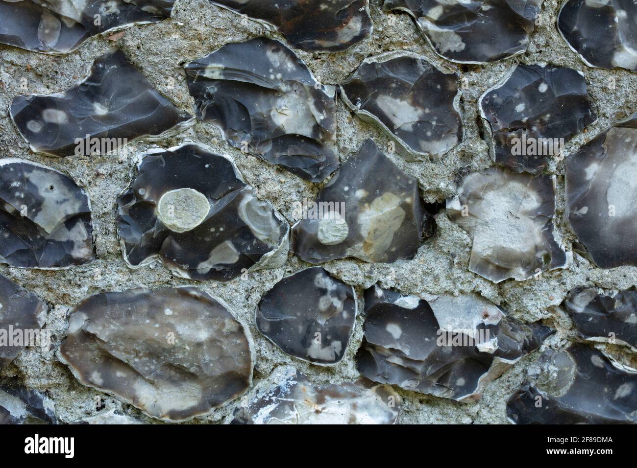 Abstract patterns in knapped flint Stock Photo - Alamy