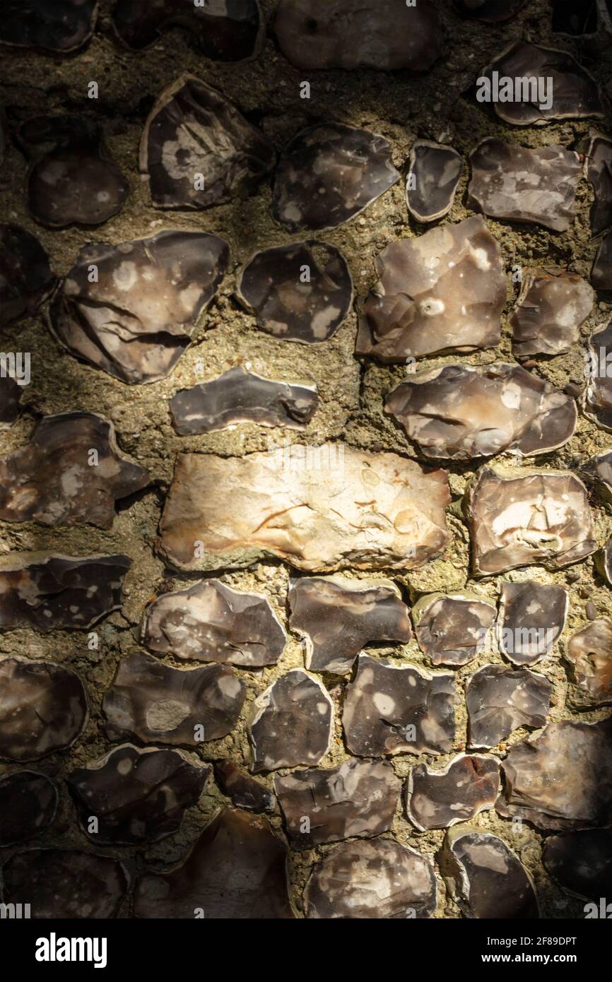 Abstract patterns in knapped flint Stock Photo - Alamy