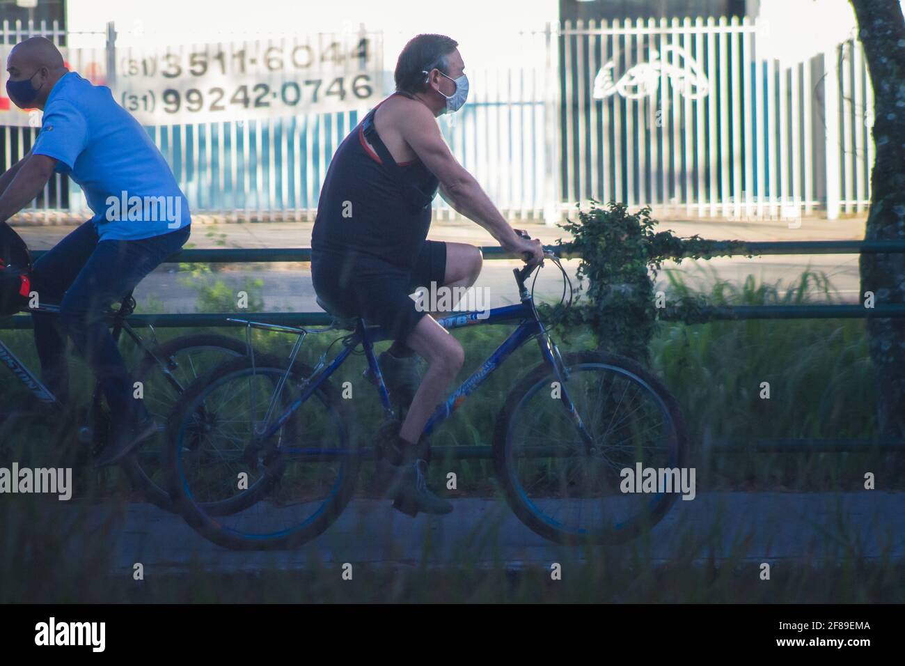 Betim, Brazil. 12th Apr, 2021. Morning of physical activities at the ...
