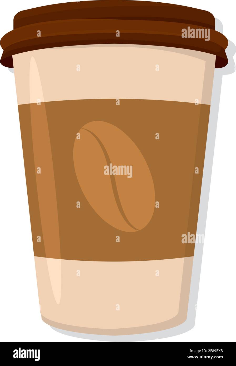 Isolated recyclable carton coffee cup - Vector illustration Stock ...