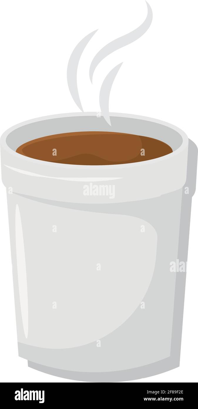 Hot coffee cup with steam - Vector illustration Stock Vector Image ...