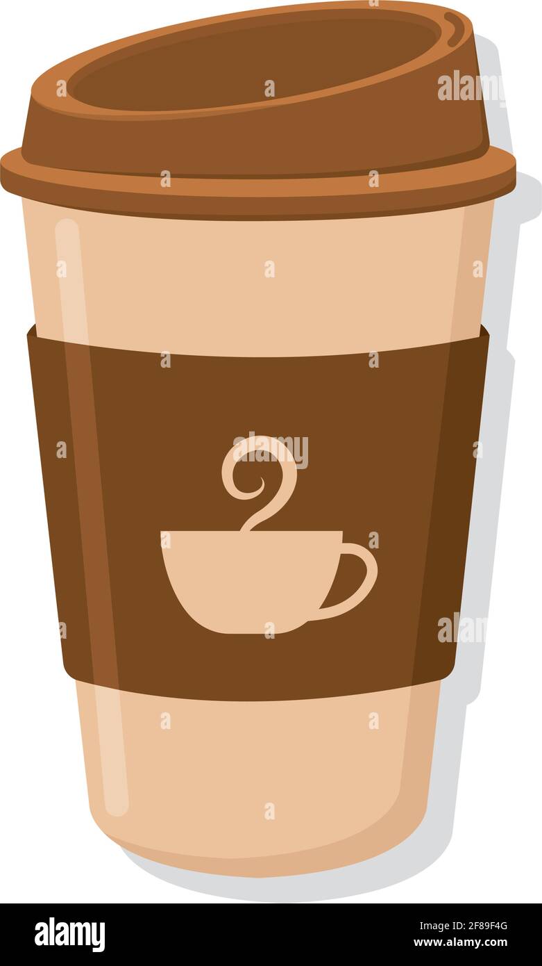 Isolated recyclable carton coffee cup - Vector illustration Stock ...