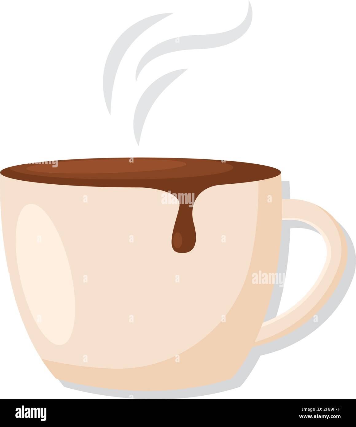 Hot coffee cup with steam - Vector illustration Stock Vector Image ...