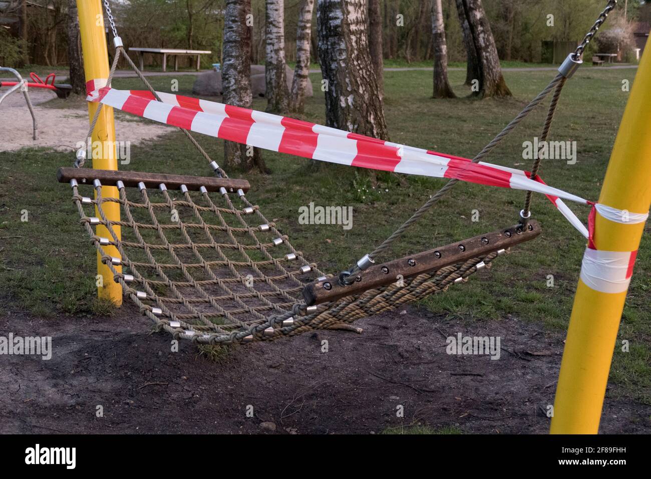 Closed children´s playground Stock Photo - Alamy