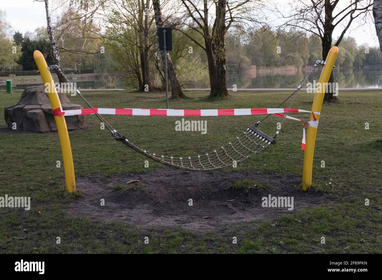 Closed children´s playground Stock Photo - Alamy