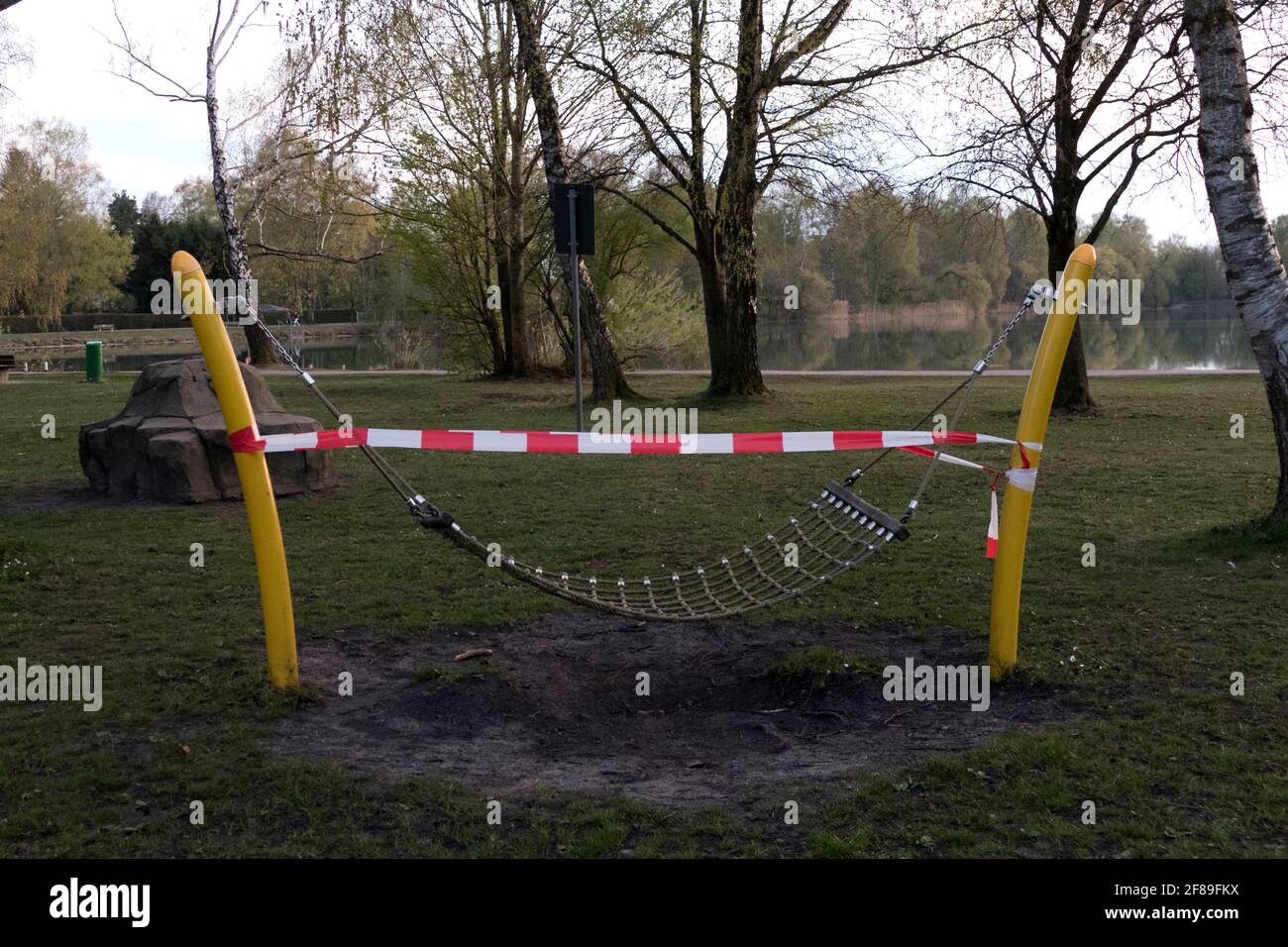 Closed children´s playground Stock Photo - Alamy