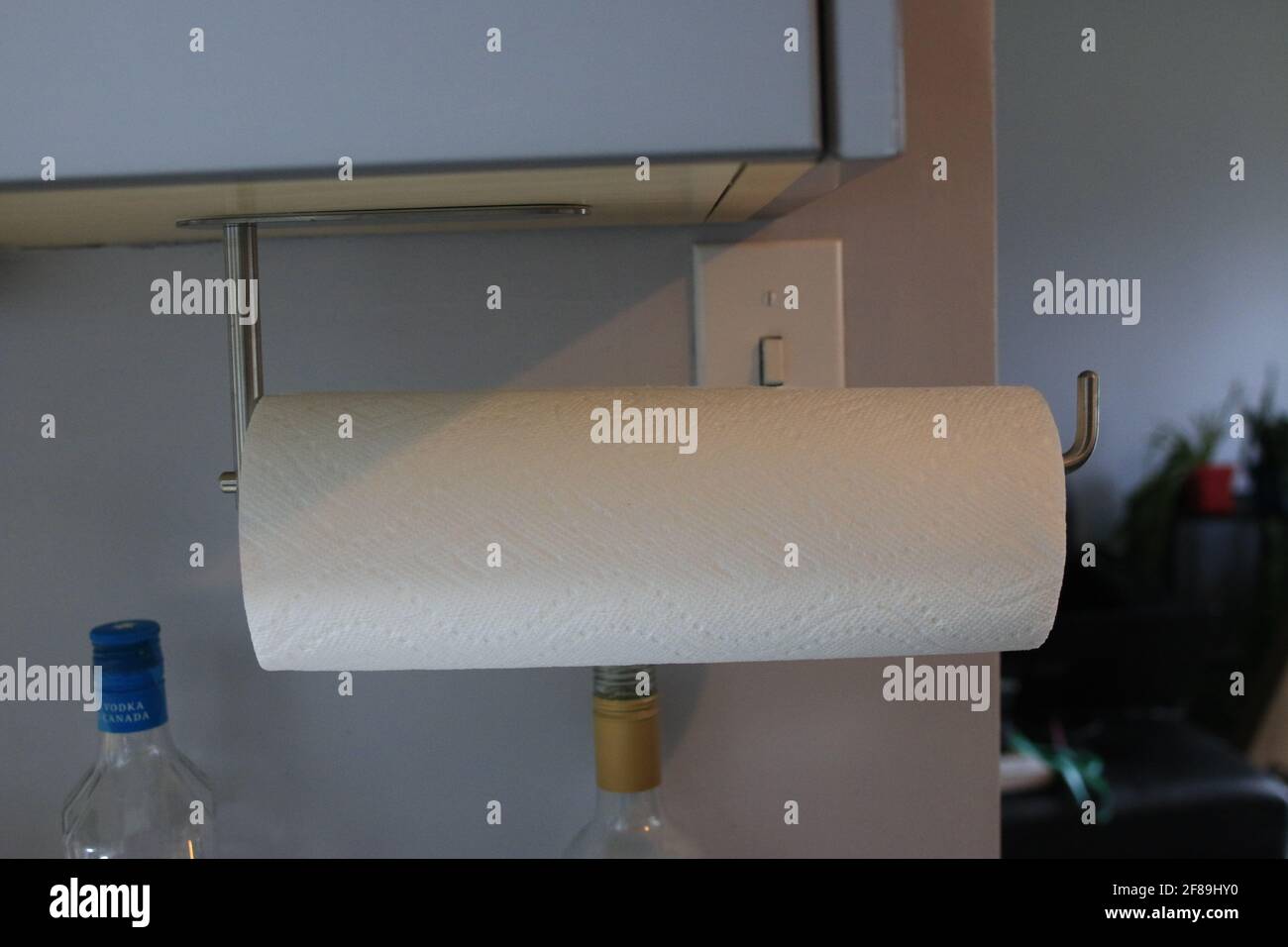 stock photo of a paper towel holder in kitchen Stock Photo - Alamy