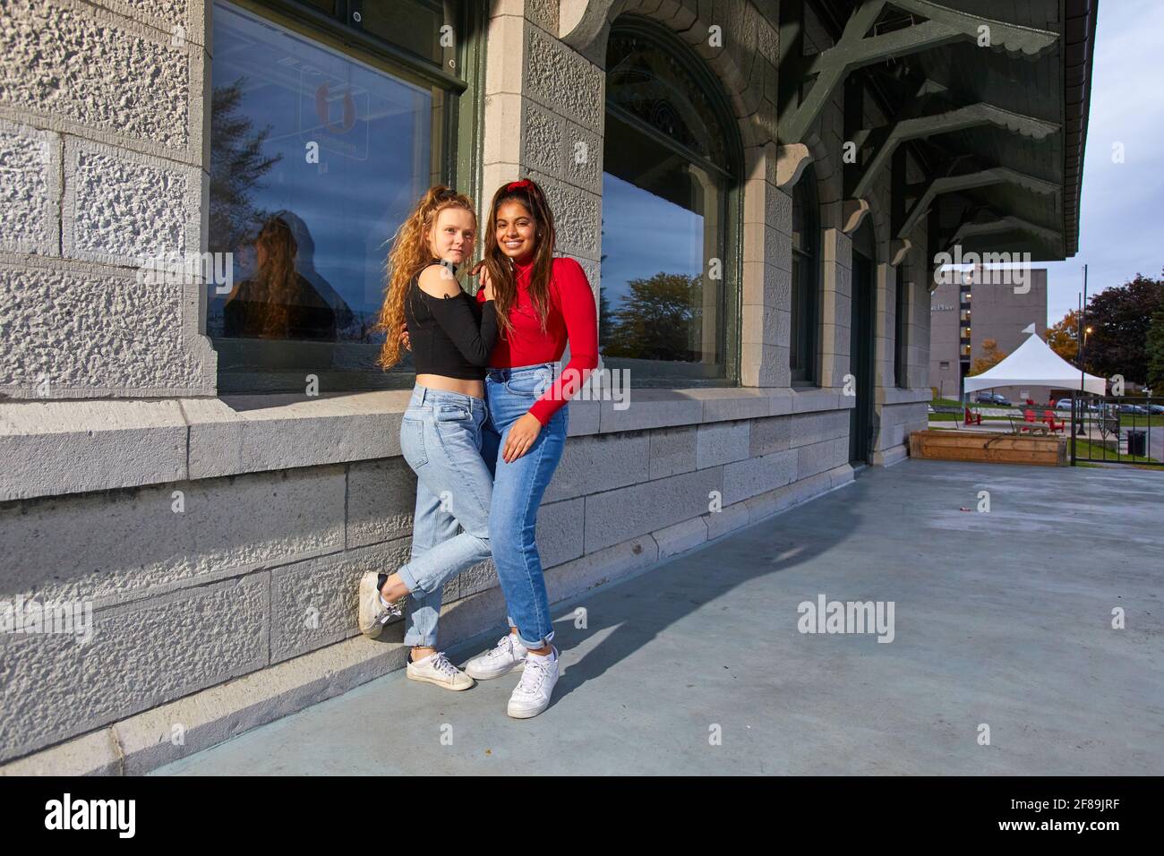 Two girls best friends since kindergarten, reuniting and having a fun ...