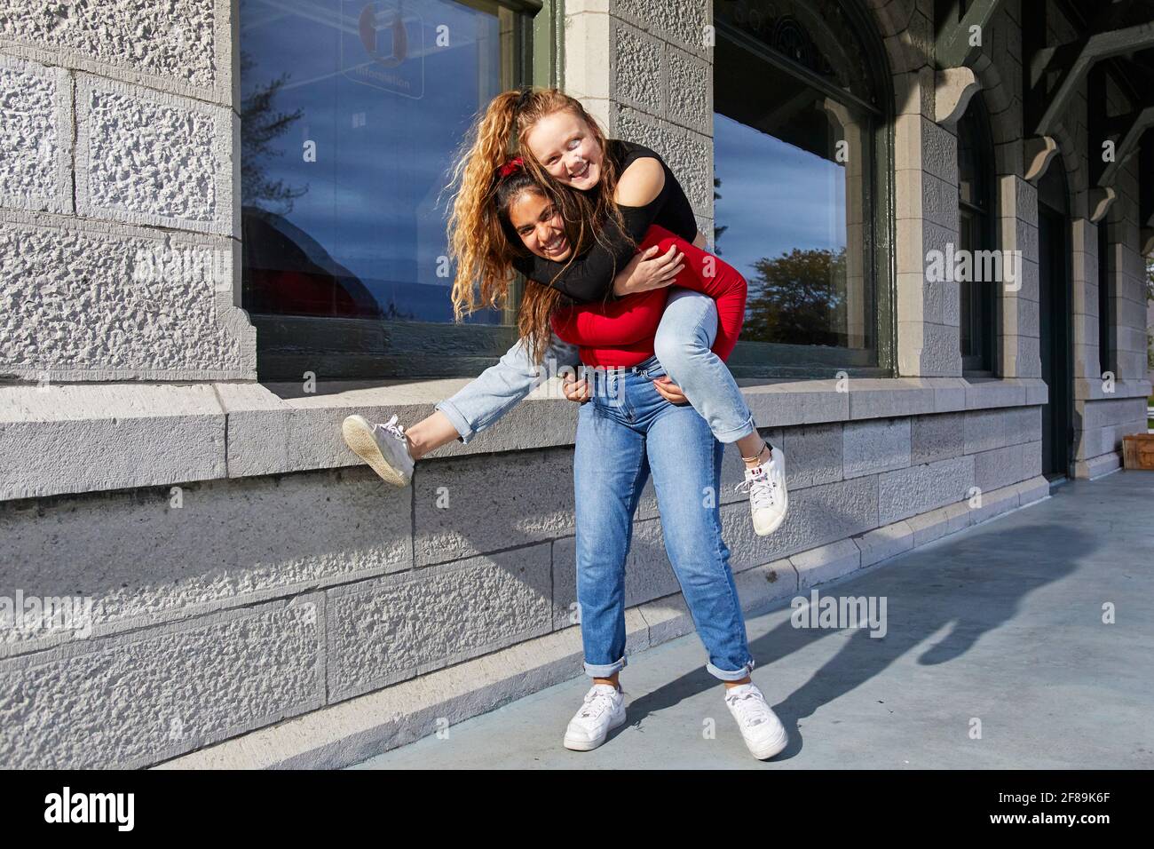 Two girls best friends since kindergarten, reuniting and having a fun ...